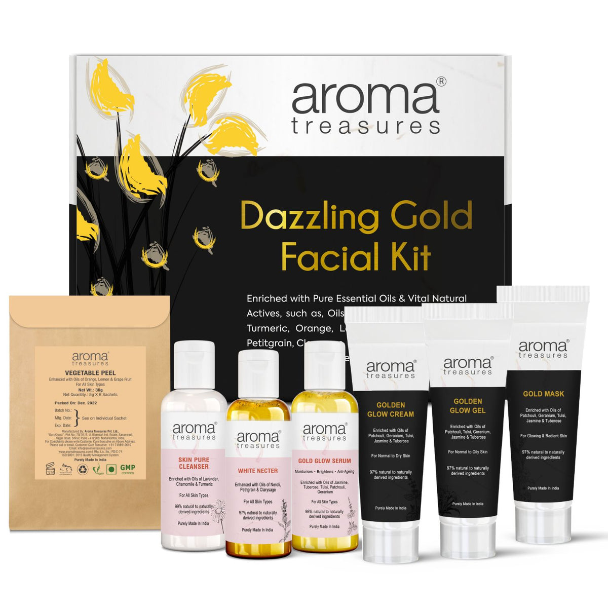 Buy Natural Aroma Treasures Dazzling Gold Facial Kit Online ...