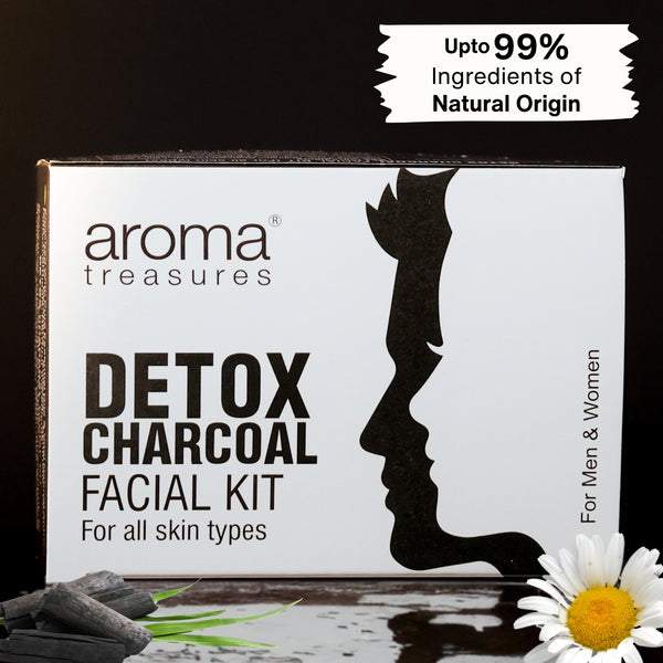 Detox Charcoal Facial Kit for All Skin Types Aroma Treasures AromaTreasures