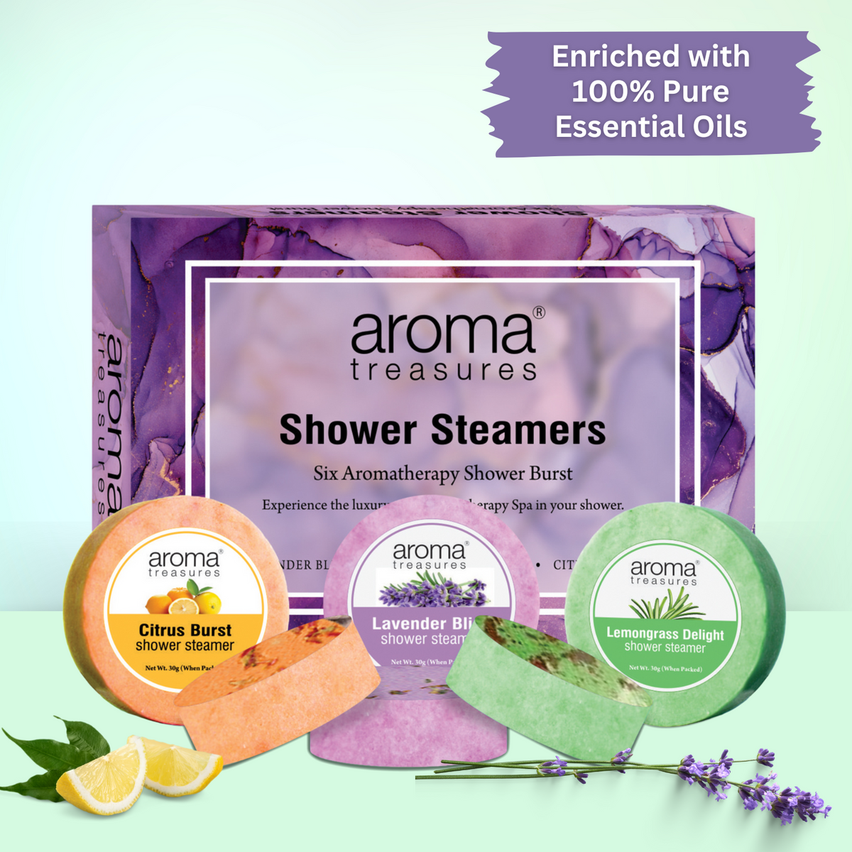 Aroma Treasures Shower Steamers | Aromatherapy Shower Bursts - Lavende ...